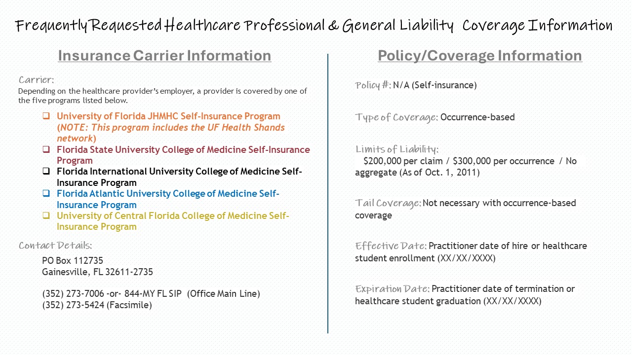 Coverage Details: Quick View - Self-Insurance Programs_ Self-Insurance ...